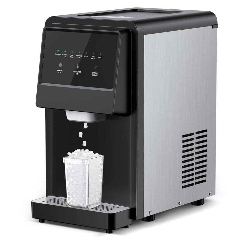 Gilati 16in. 59 lb./Day, Pebble-Shaped Ice Cubes 13 lb. Storage ...