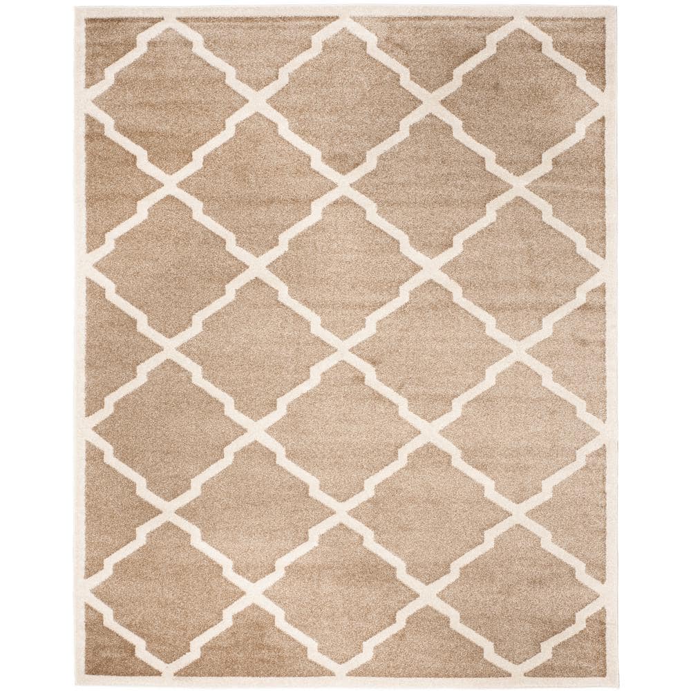 SAFAVIEH Amherst Wheat/Beige 8 ft. x 10 ft. Distressed Diamond Area Rug ...