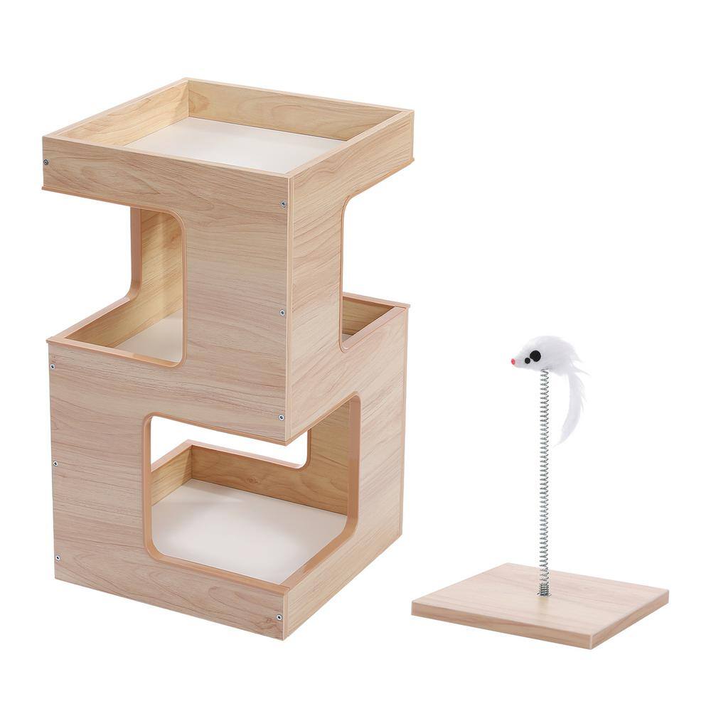 cenadinz Cat Condo Small Modern Cat Tree for Indoor Cats 23.6 in. Wood ... cenadinz Cat Condo Small Modern Cat Tree for Indoor Cats 23.6 in. Wood ...