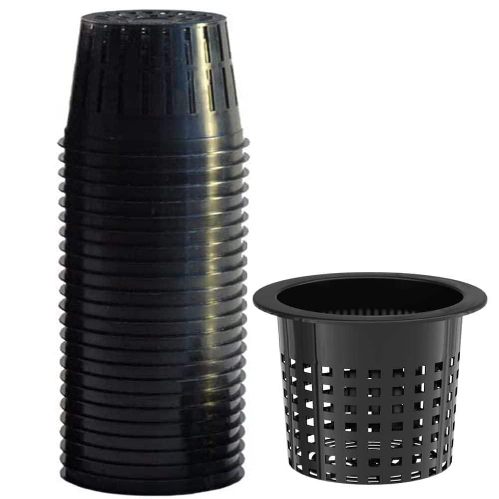 OGETFUUR 4.5 in. H Plastic Net Cups with Wide Lip, Orchids Mesh Baskets ...