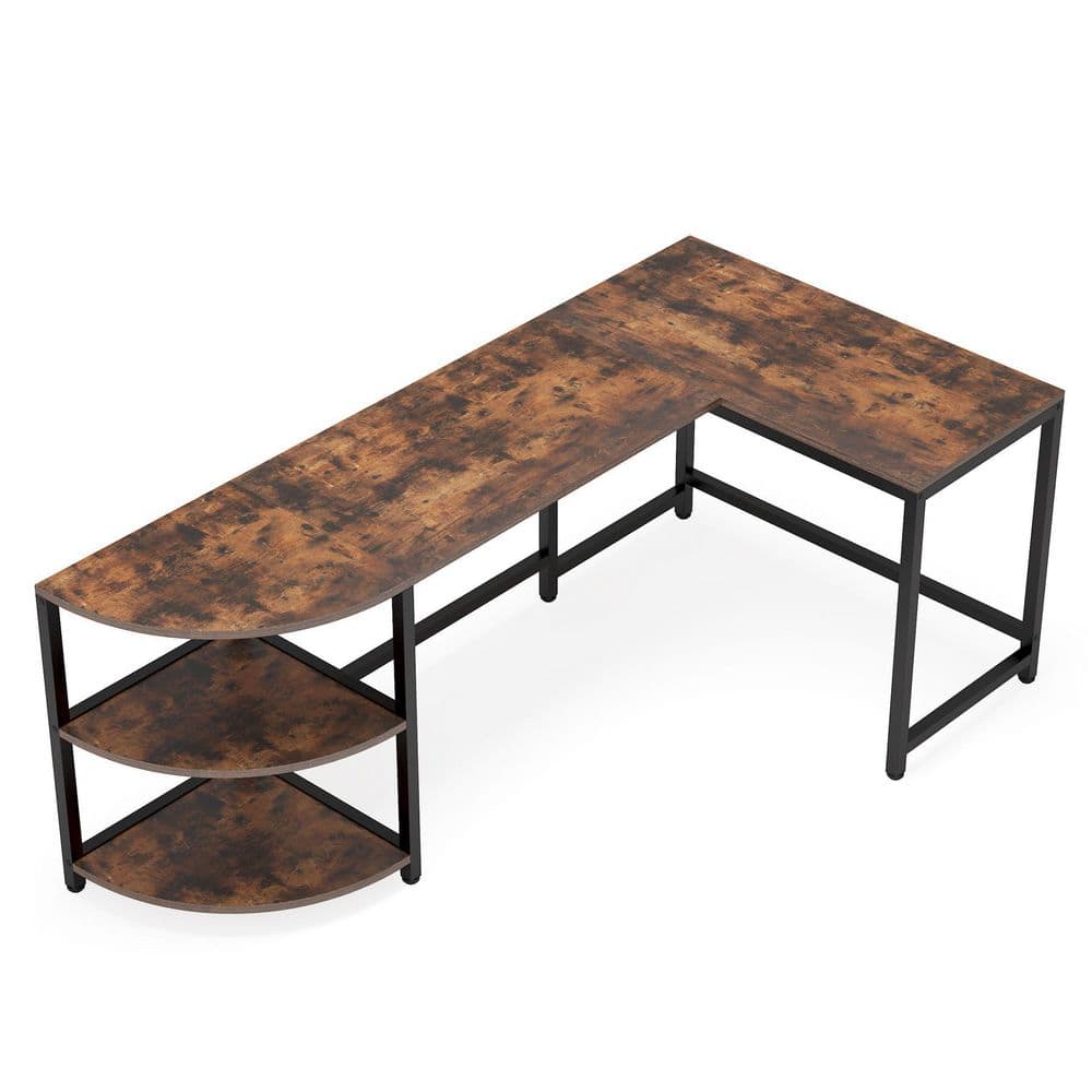 TRIBESIGNS WAY TO ORIGIN Halseey 74.8 in. W L-Shaped Brown Corner ...