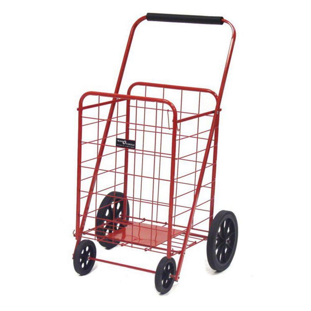 Easy Wheels Red Super Shopping Cart 002-R-RD - The Home Depot