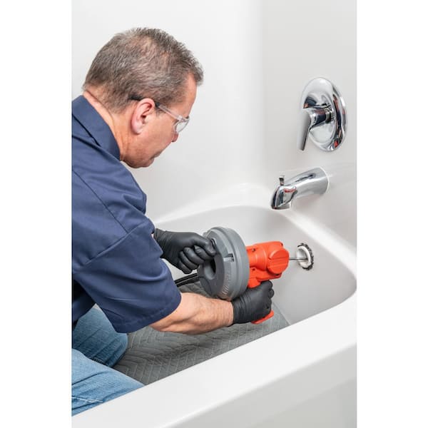 RIDGID EZ SPIN Drain Cleaning Snake Auger 80168 - The Home Depot