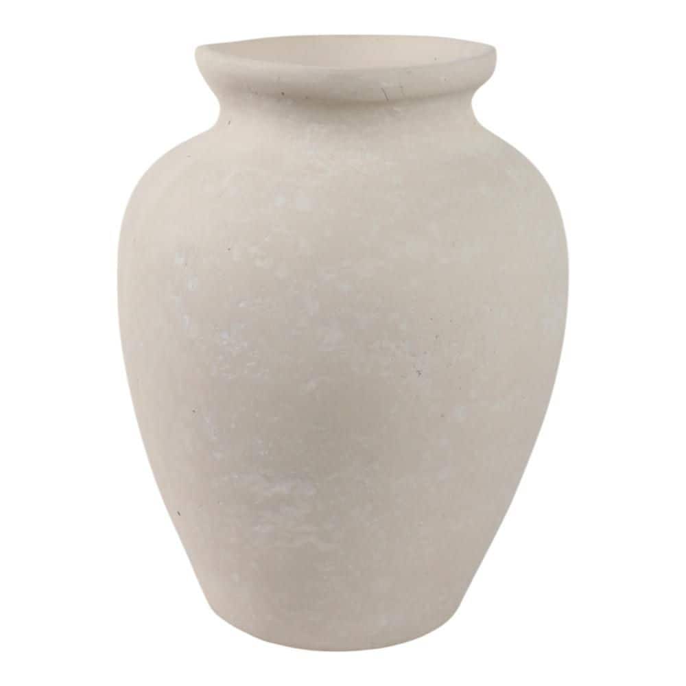 Liv & Skye 10.5 in. Beige/Ivory Ceramic Traditional Round Decorative ...