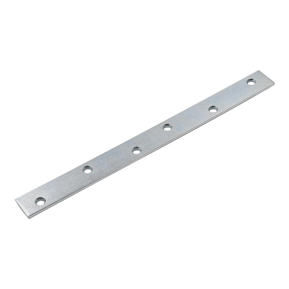 Everbilt 12 in. Zinc-Plated Mending Plate 24360 - The Home Depot