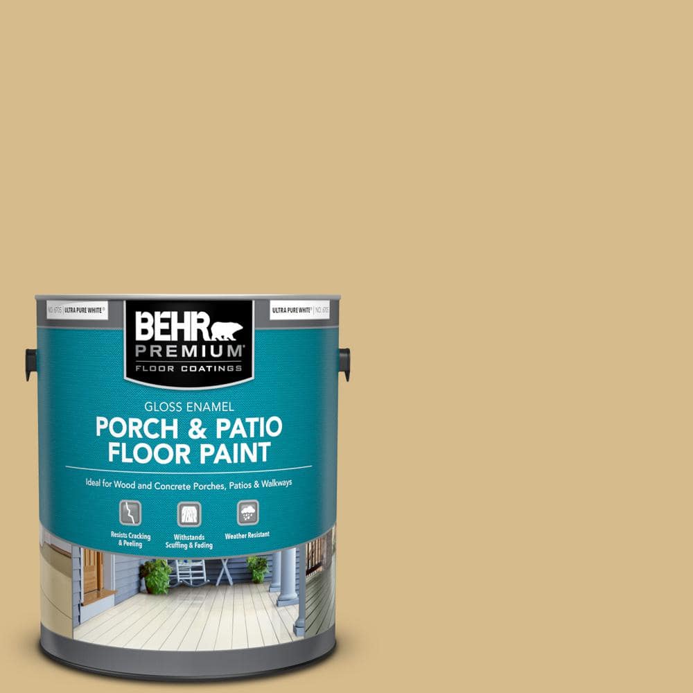 BEHR PREMIUM 1 gal. #350F-5 Camel Gloss Enamel Interior/Exterior Porch ...