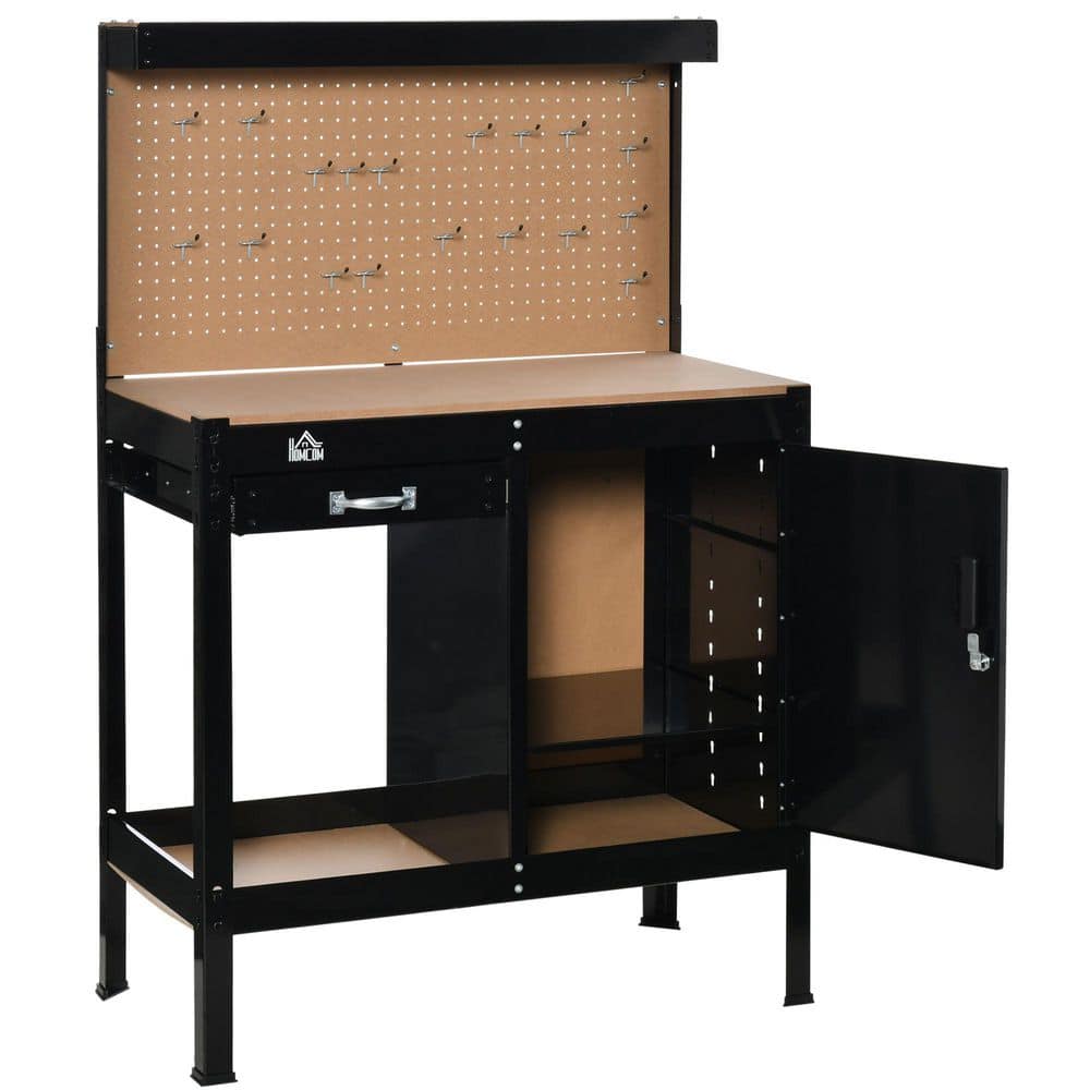 Siavonce 19 in. W x 38.75 in. D Multipurpose Workbench with Slide ...