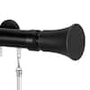 Art Decor Tekno 40 132 in. Traverse Rod in Black with Tama 40-Finial I ...