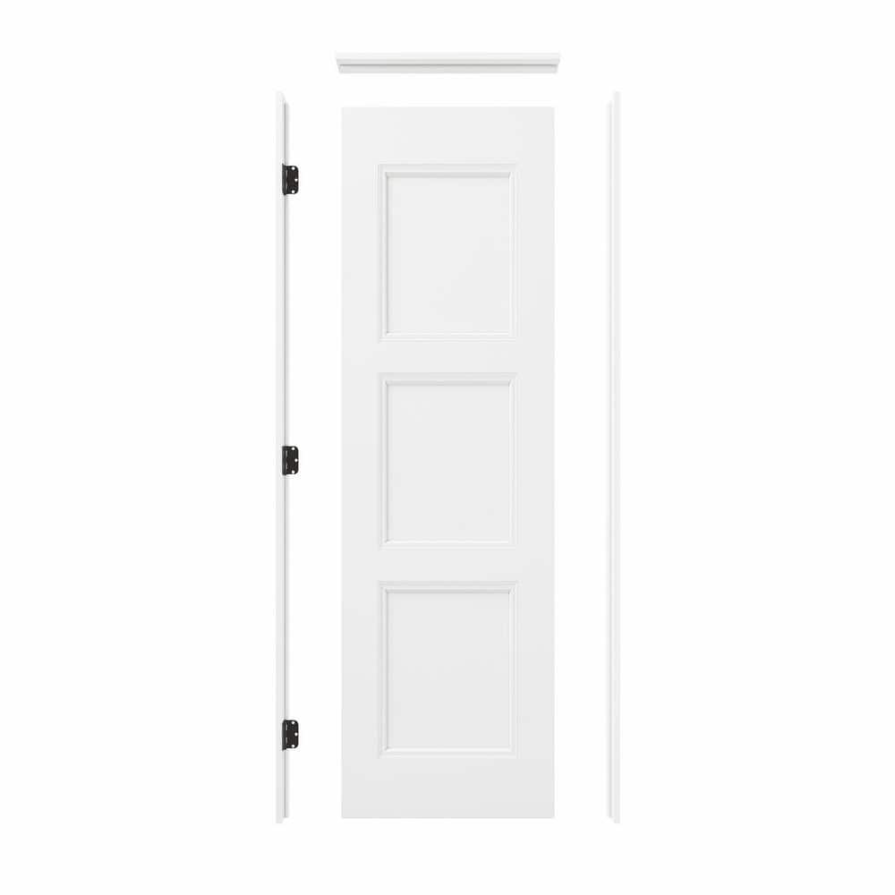 ARK DESIGN 24 in. x 80 in. Right-Handed 3-Panel Painted Solid Core Wood ...
