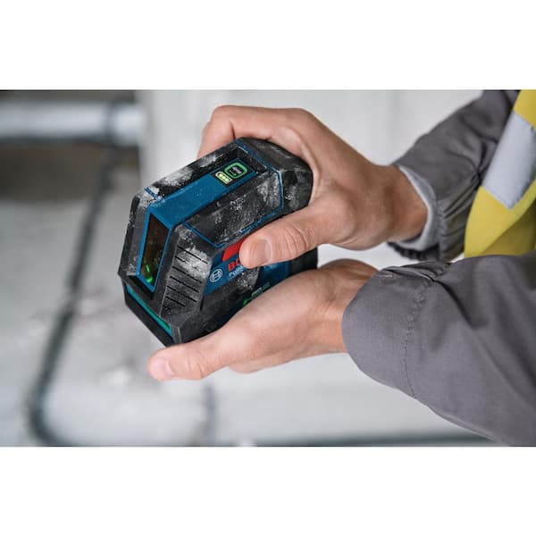 Bosch Reconditioned 100 ft. Green Self Leveling Cross Line Laser Level GLL100 40G RT The Home Depot