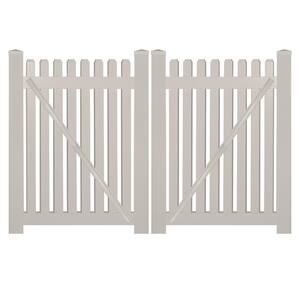 Weatherables Savannah 7.4 ft. W x 5 ft. H Tan Vinyl Privacy Double ...