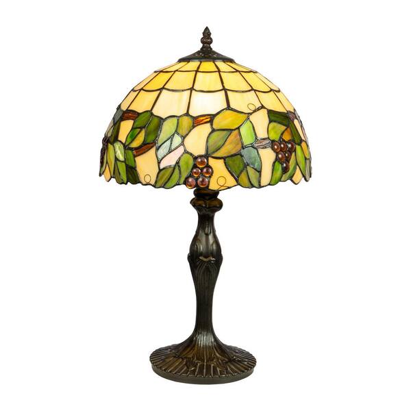 Dale Tiffany Concordia 19" Tall Dark Coffee Finish Handcrafted Tiffany ...