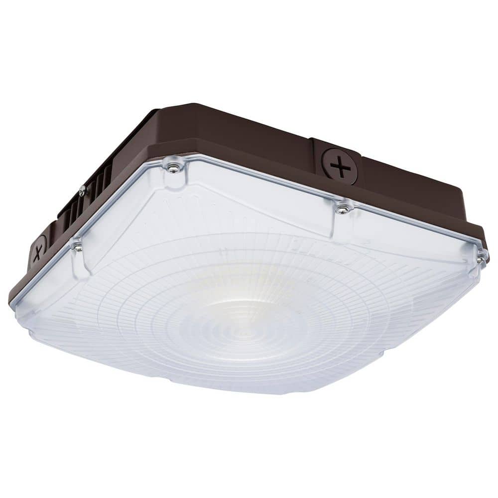 SATCO 5400 Lumen 150° Bronze Motion Sensing Integrated LED Canopy Light ...