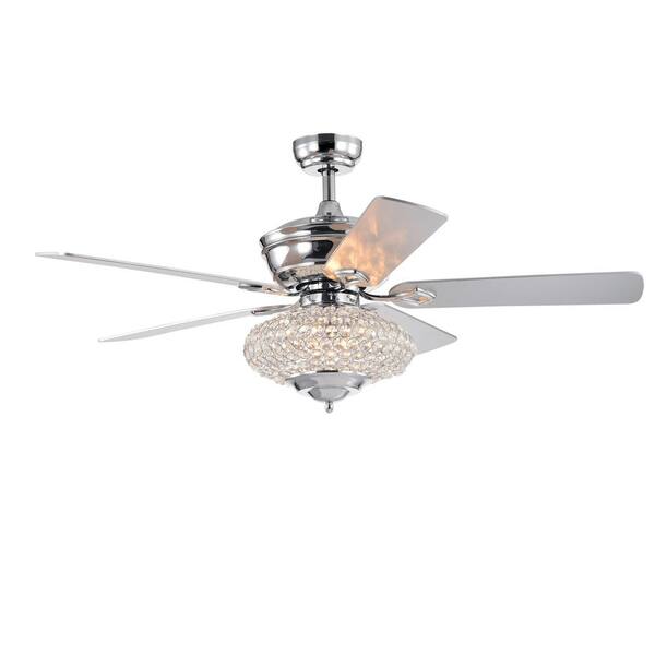 Yardreeze Deneb 52 in. Indoor Chrome Downrod Mount Chandelier Ceiling ...