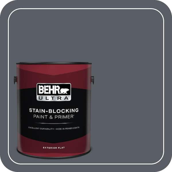BEHR ULTRA 1 gal. #760F-6 Distant Thunder Flat Exterior Paint & Primer ...