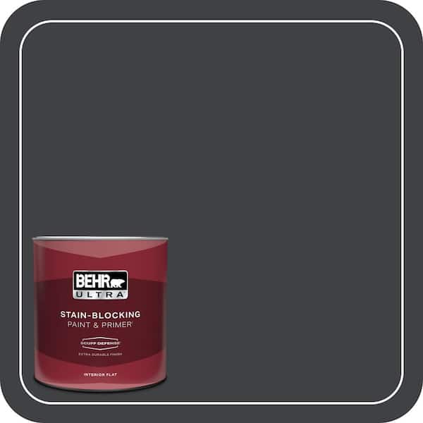 BEHR ULTRA 1 qt. #750F-7 Deep Space Extra Durable Flat Interior Paint ...
