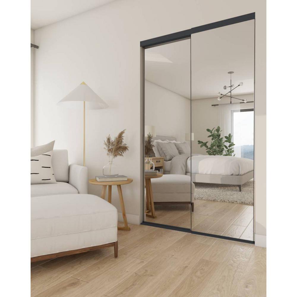 Contractors Wardrobe 47 in. x 80 1/2 in. Brittany Matte Black Steel ...