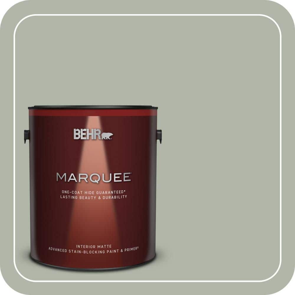 BEHR MARQUEE 1 gal. #ICC-56 Green Tea Matte Interior Paint & Primer ...