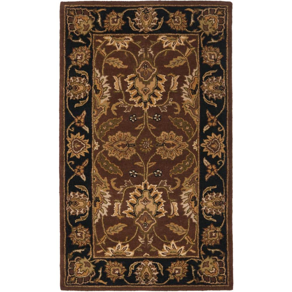 SAFAVIEH Classic Rust/Black 8 ft. x 11 ft. Border Area Rug CL239C-9