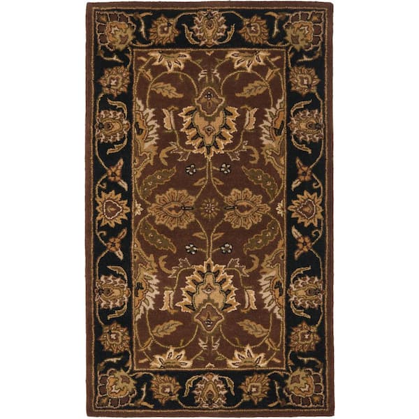 SAFAVIEH Classic Rust/Black 8 ft. x 11 ft. Border Area Rug CL239C-9