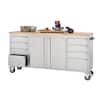 TRINITY 72 in. W x 19 in. D 8-Drawer Stainless-Steel Corner Rolling ...