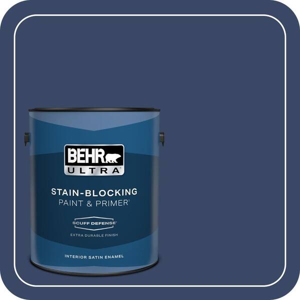 BEHR ULTRA 1 gal. #MQ5-14 Bon Nuit Extra Durable Satin Enamel Interior ...