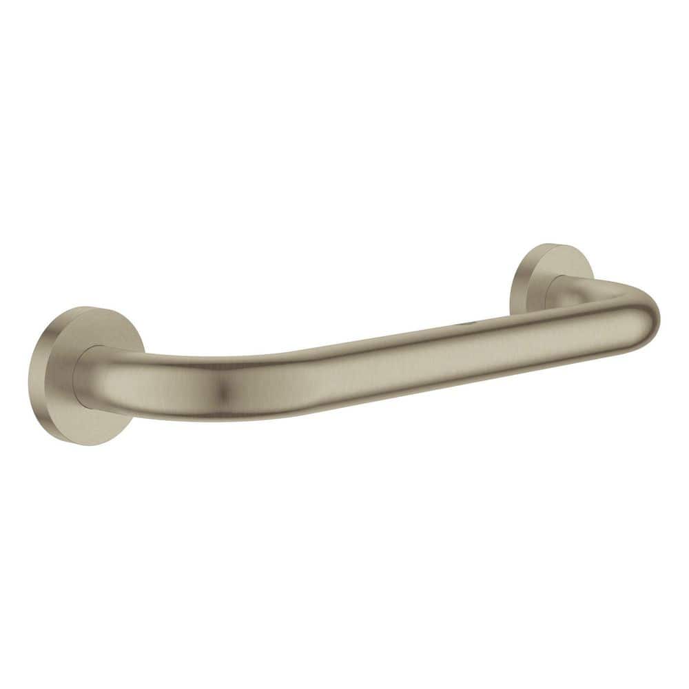 GROHE Essentials 12 in. Concealed Screw Grab Bar in Brushed Nickel ...