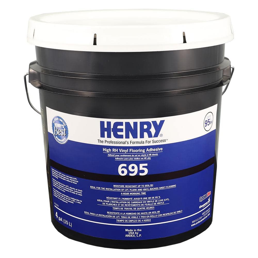 Henry 695 16 qt. 1 Hour Dry Time, High RH Vinyl Floor Adhesive in Off ...