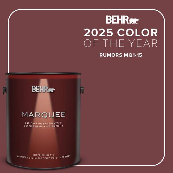 BEHR MARQUEE 1 gal. #MQ1-15 Rumors One-Coat Hide Matte Interior Paint ...