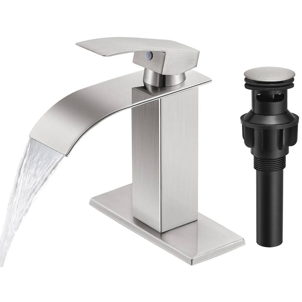 MTTCLE Single Handle Waterfall Spout Single Hole Bathroom Faucet with ...