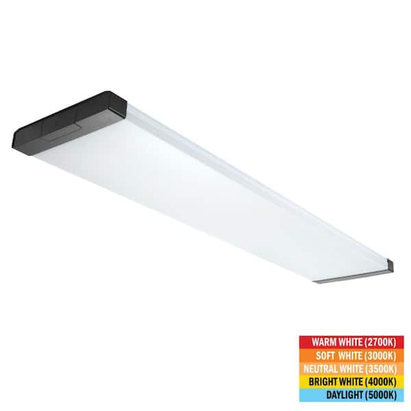 Commercial Electric 46 in. x 10 in. LED Flush Mount Ceiling Light ...