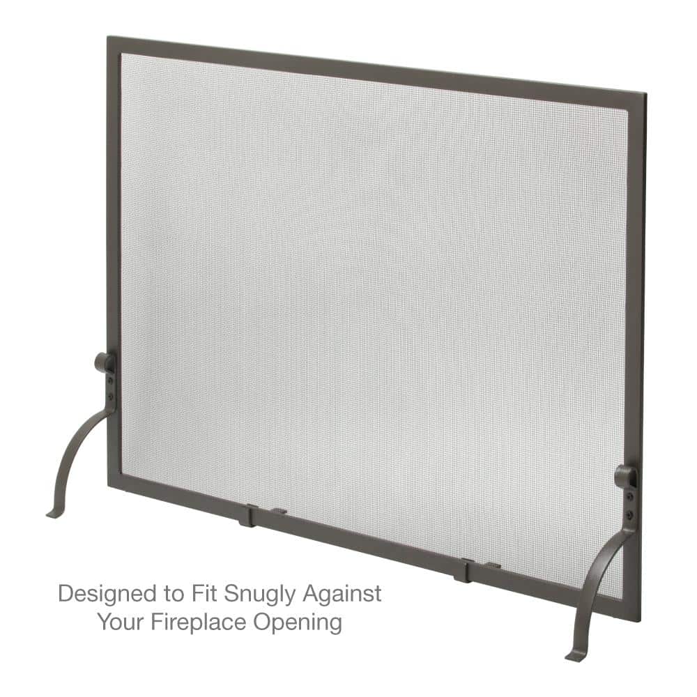 Buy Olde World Iron 44 in. W Single-Panel Fireplace Screen Online at ...