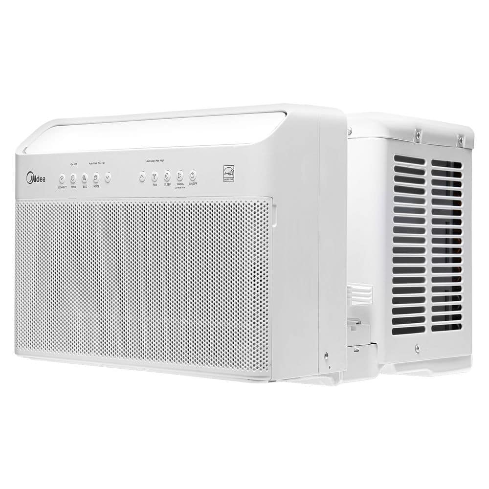 Midea 10,000 BTU 115-Volt U Shaped Smart Inverter Through the Wall Air Conditioner Wi-Fi, for up ...