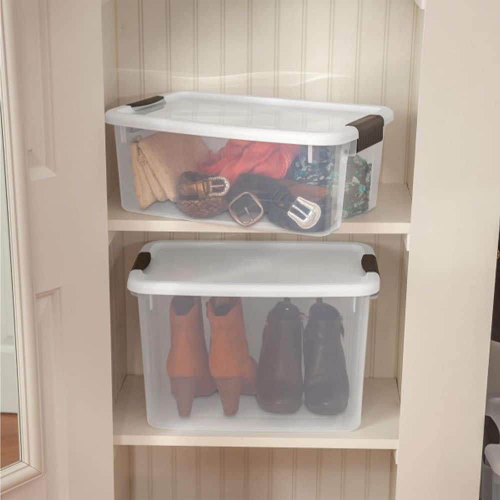 Clear 18 in. x 7 in. Plastic Decorative Boxes (Set of 6) Z002BA5F52 ...