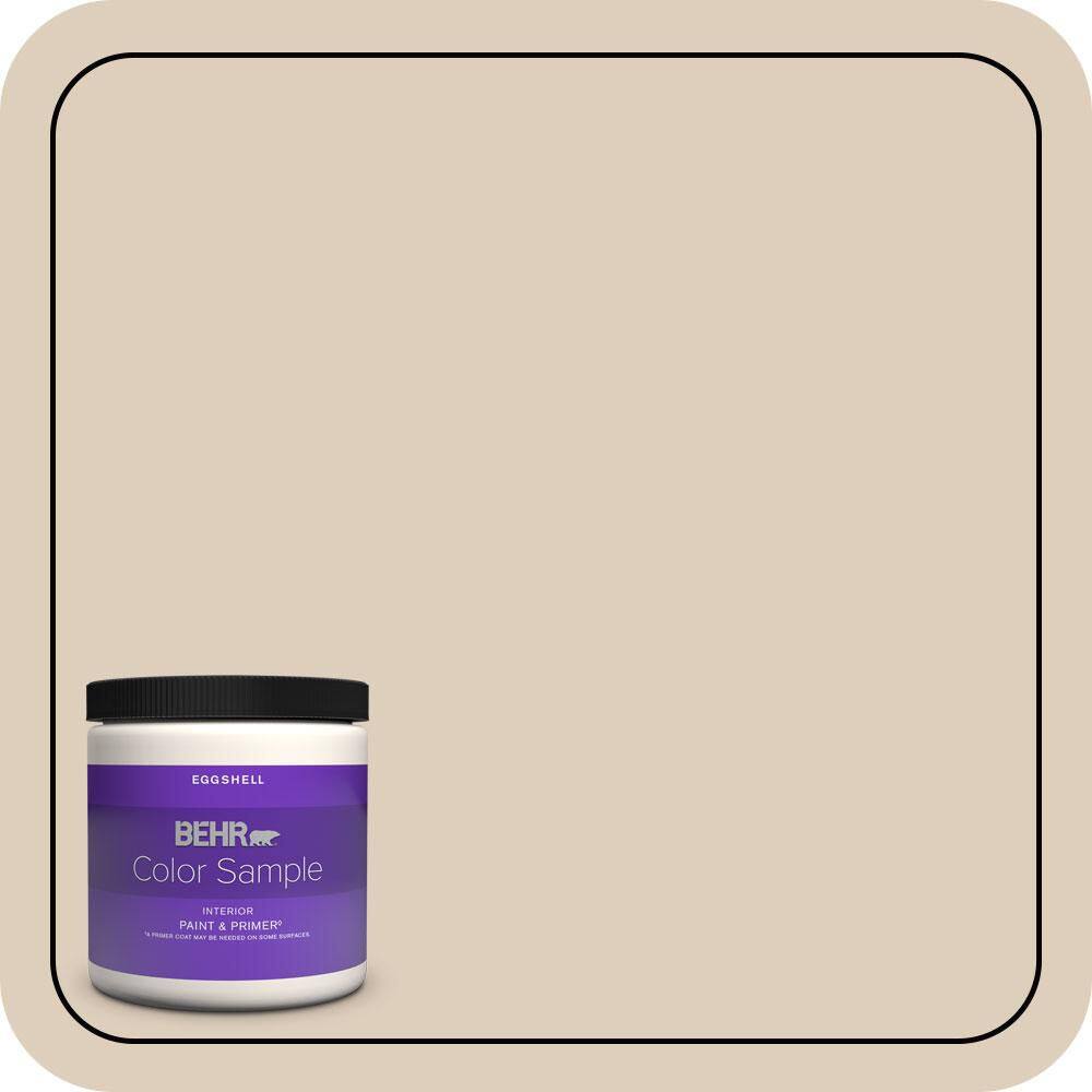 BEHR PREMIUM PLUS 8 oz. #MQ3-11 Dainty Lace Eggshell Enamel Interior ...