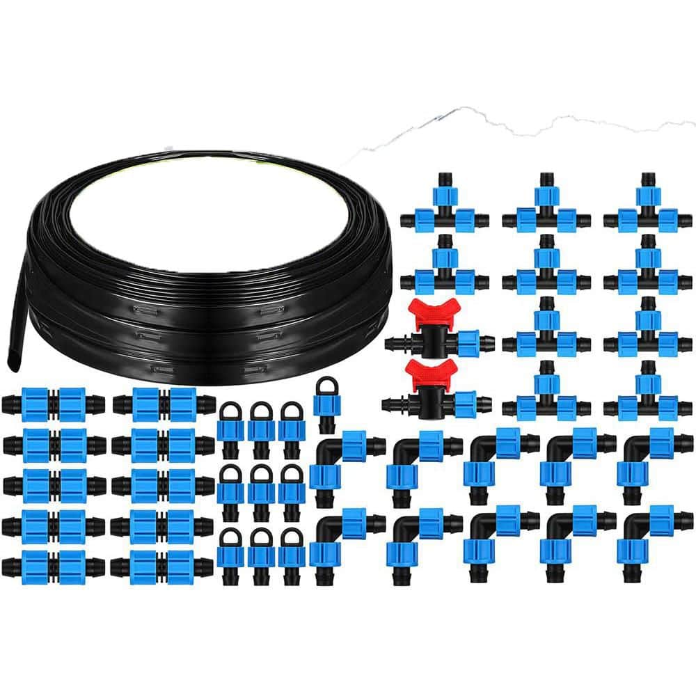 Oyezvary 500 ft. 5/8 in. Drip Tape Irrigation Tubing Kit with 6 in ...