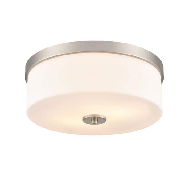 Millennium Lighting Laphia 13.25 in. Wide 2-Light Brushed Nickel Modern ...