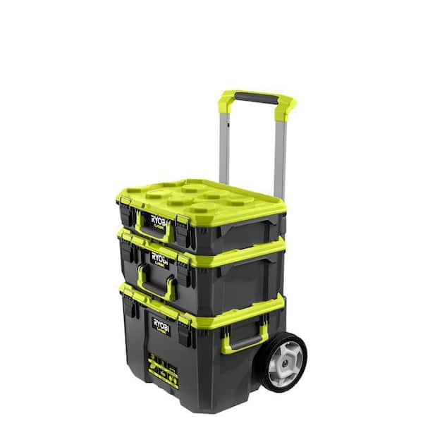 RYOBI 22.2 in. LINK Rolling Tool Box with LINK Medium Tool Box and LINK ...