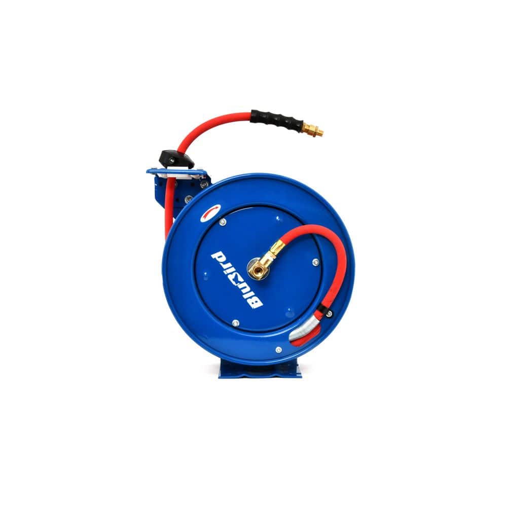 PATRIOTPRO 1/2 in x 50 ft Heavy Duty Rubber Air Hose and Single Arm ...