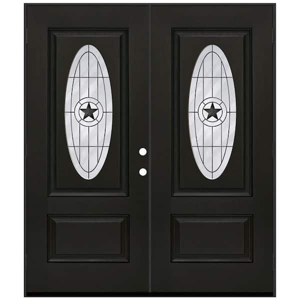 Steves & Sons Regency 72 in. x 80 in. 3/4L Oval Alamo Glass RHOS ...