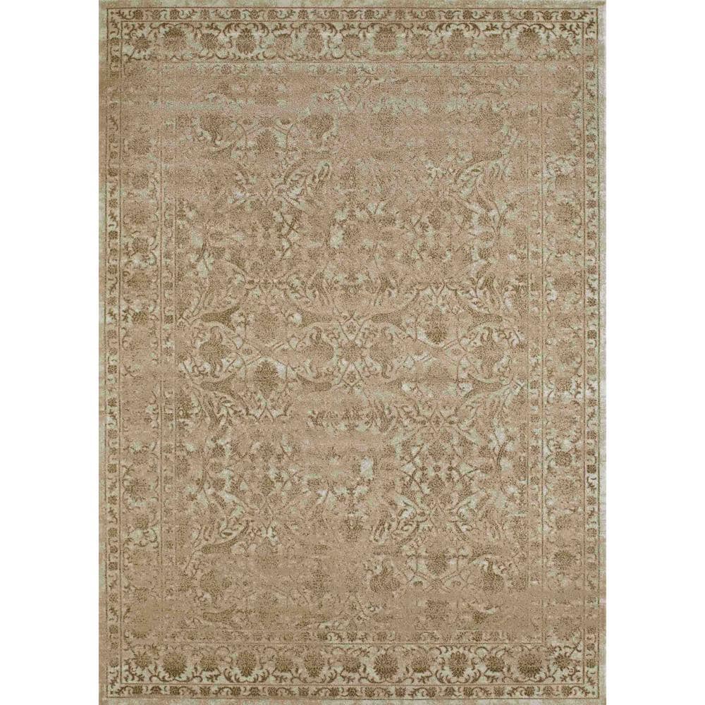 RADICI USA Colosseo Bone 5 ft. x 7 ft. Traditional Oriental Vintage ...