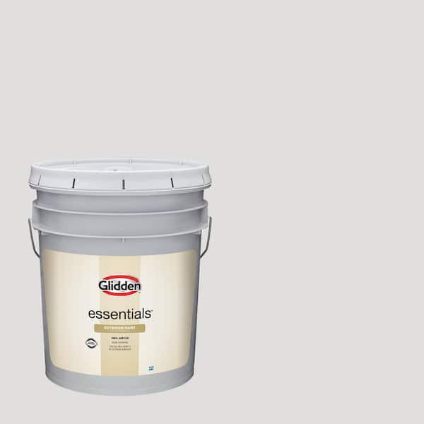 Glidden Essentials 5 gal. PPG0995-1 Shaded Whisper Satin Exterior Paint ...