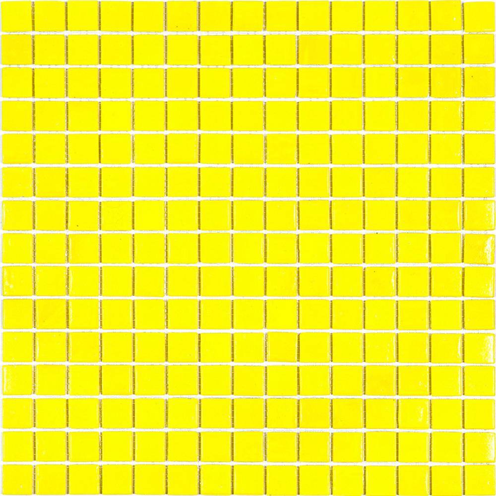 Apollo Tile Dune 4 in. x 6 in. Glossy Yellow Glass Mosaic Uniform square Wall and Floor Sample ...
