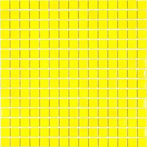 Apollo Tile Dune 4" x 6" Glossy Lemon Yellow Glass Mosaic Uniform ...