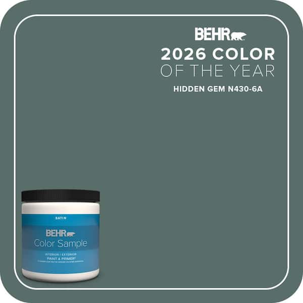 BEHR PREMIUM PLUS 8 oz. #N430-6A Hidden Gem Satin Enamel Interior ...