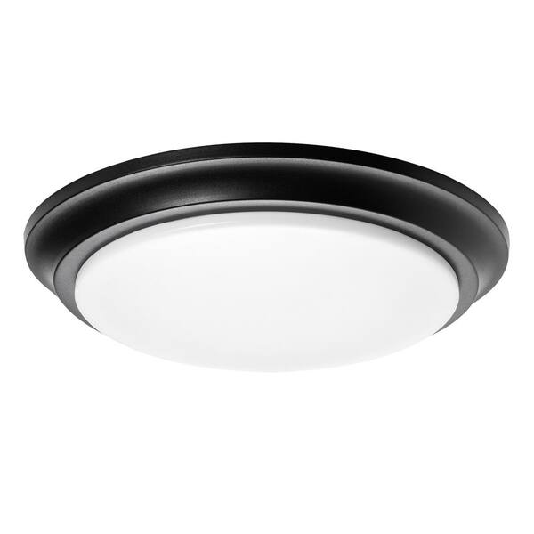 AFX Baron 14 in. Black Integrated LED Flush Mount BRNF14LAJD1BK - The ...