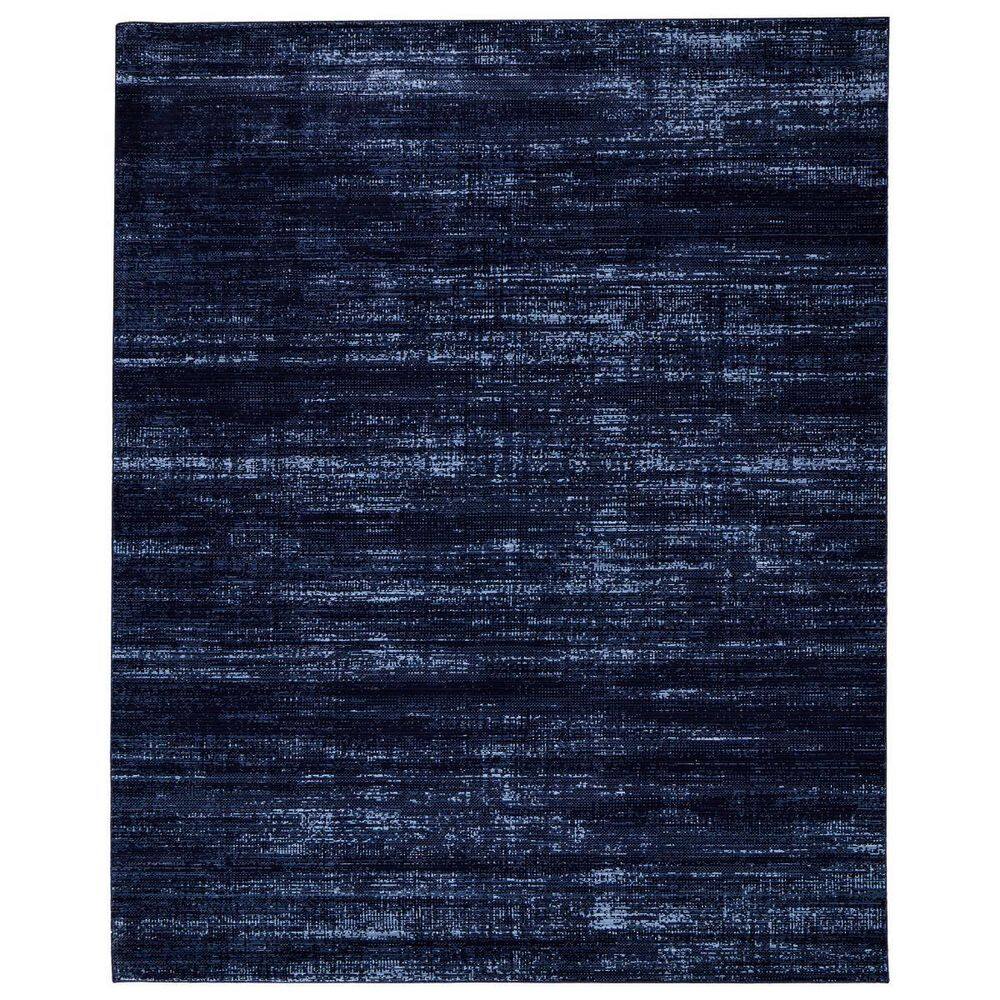 HomeRoots 7 ft. x 10 ft. Black, Blue Solid Color Area Rug 2000566831 ...