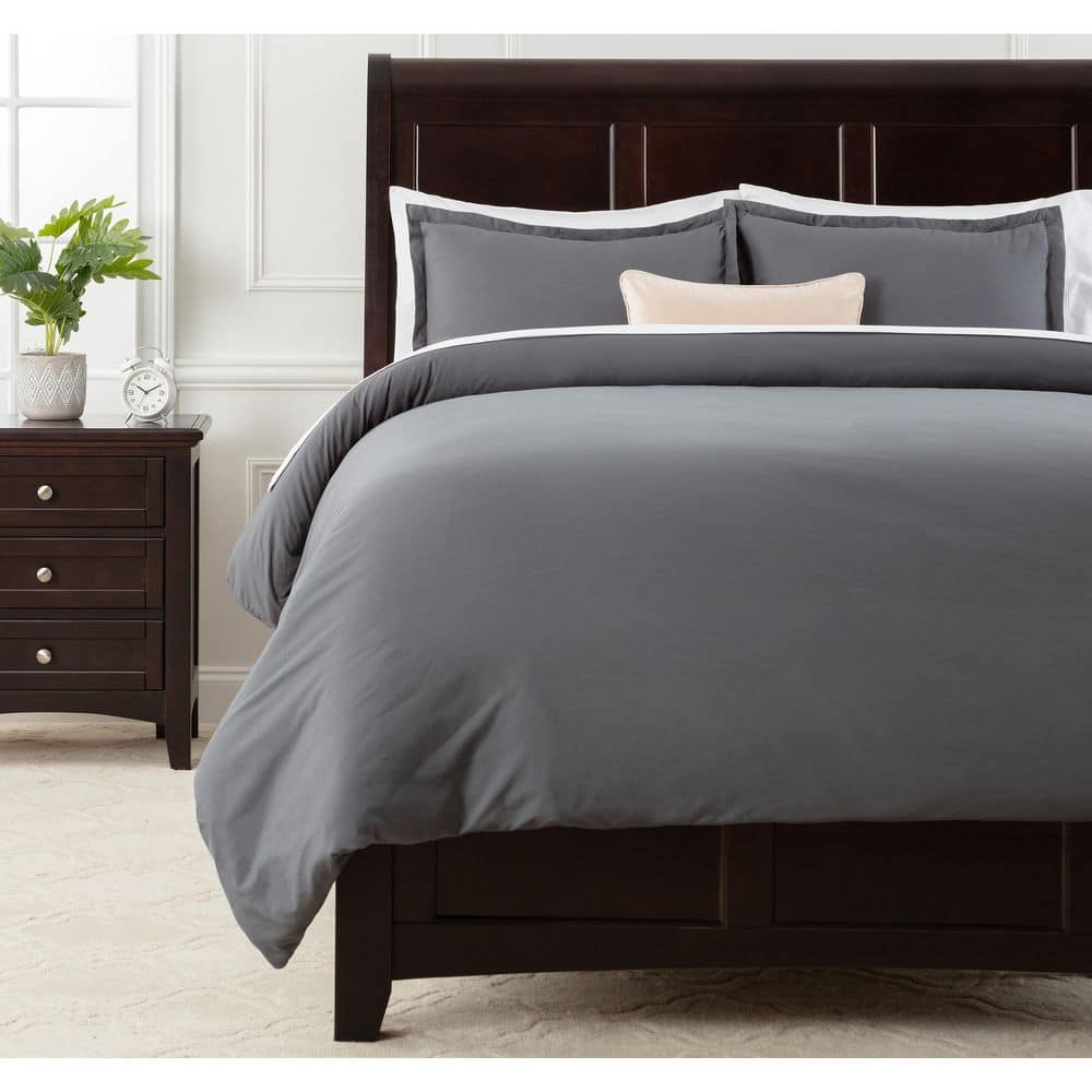 CHANASYA Chanasya Solid Color Graphite Ultra Soft Bedding Microfiber ...