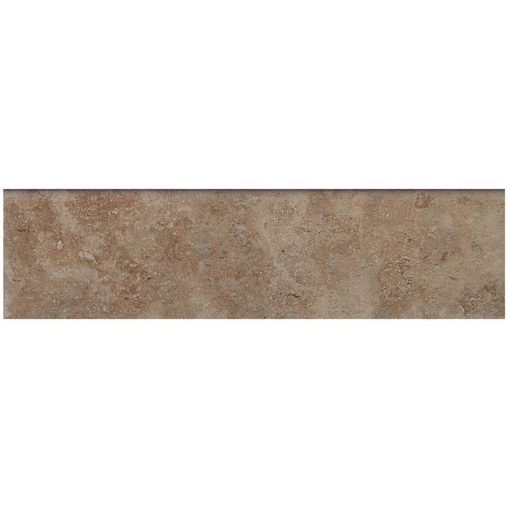 Marazzi Travisano Venosa 3 in. x 12 in. Glazed Porcelain Bullnose Floor ...