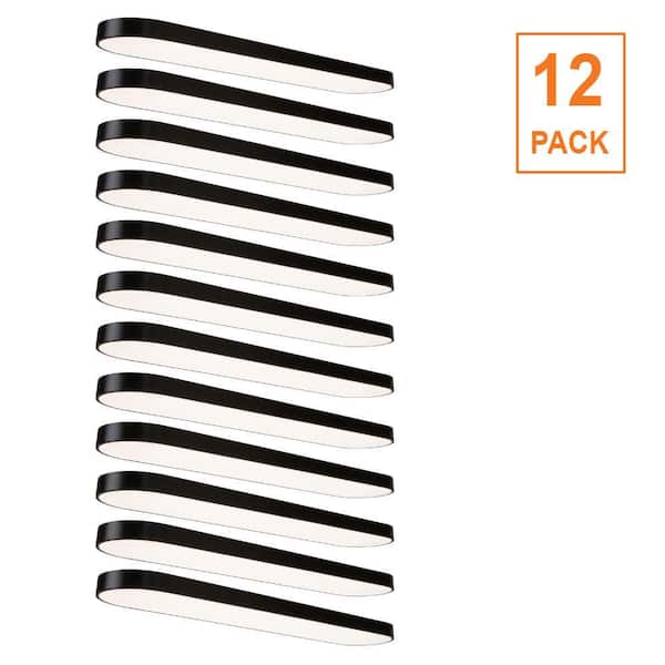 Reviews for Commercial Electric 12-Pack 4 ft. x 10 in. Black LED Flush ...